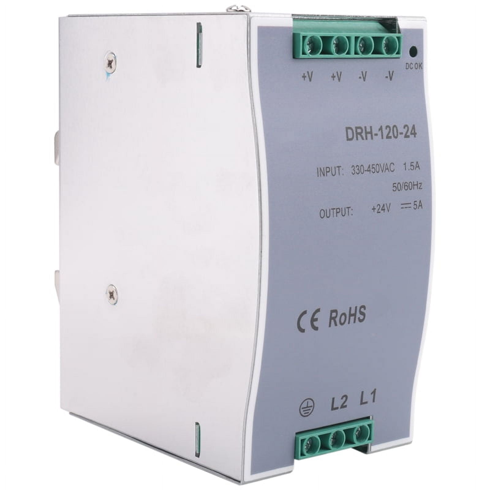 DRH-120-24 Switching Power Supply 380AC 120W Single Output 24V Industrial Din Rail G12310 ...