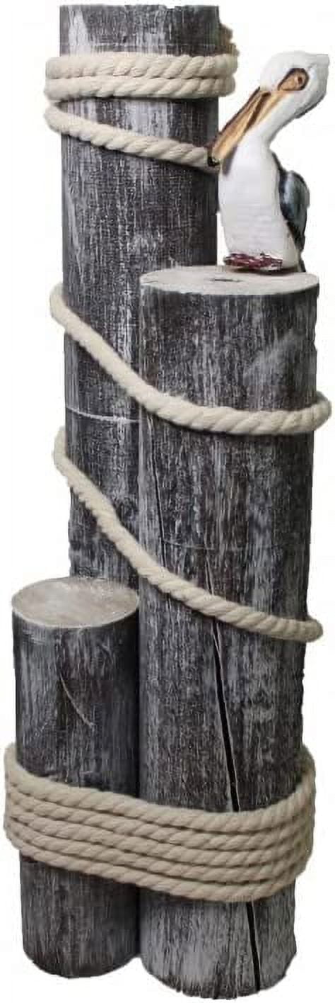 DRH - Ocean's Perch Pelican on Wood Piling Garden - Coastal Pelican ...