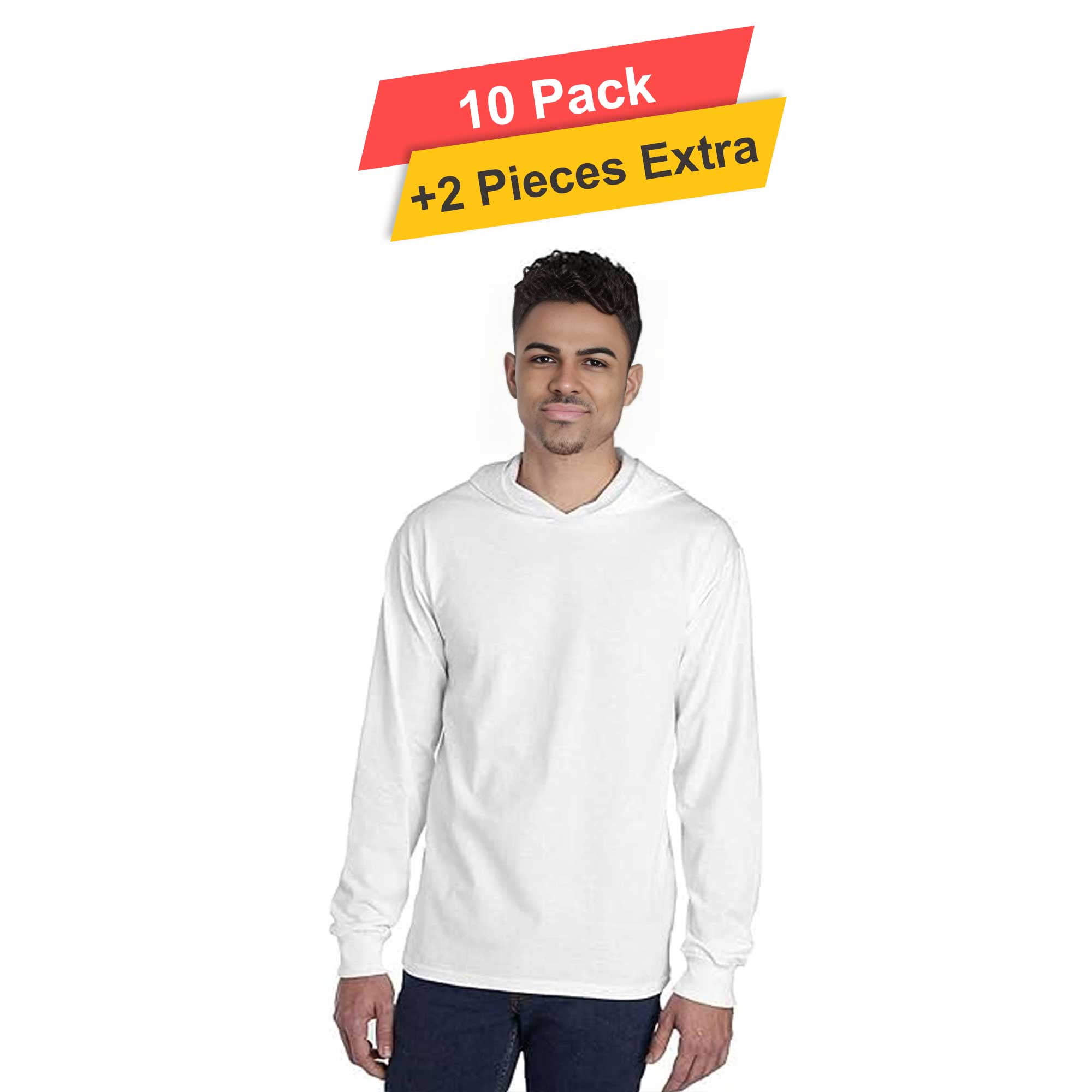 DRI-FIT Hoodie (White - 2XL) - 10-Pack - 100% Polyester - Walmart.com