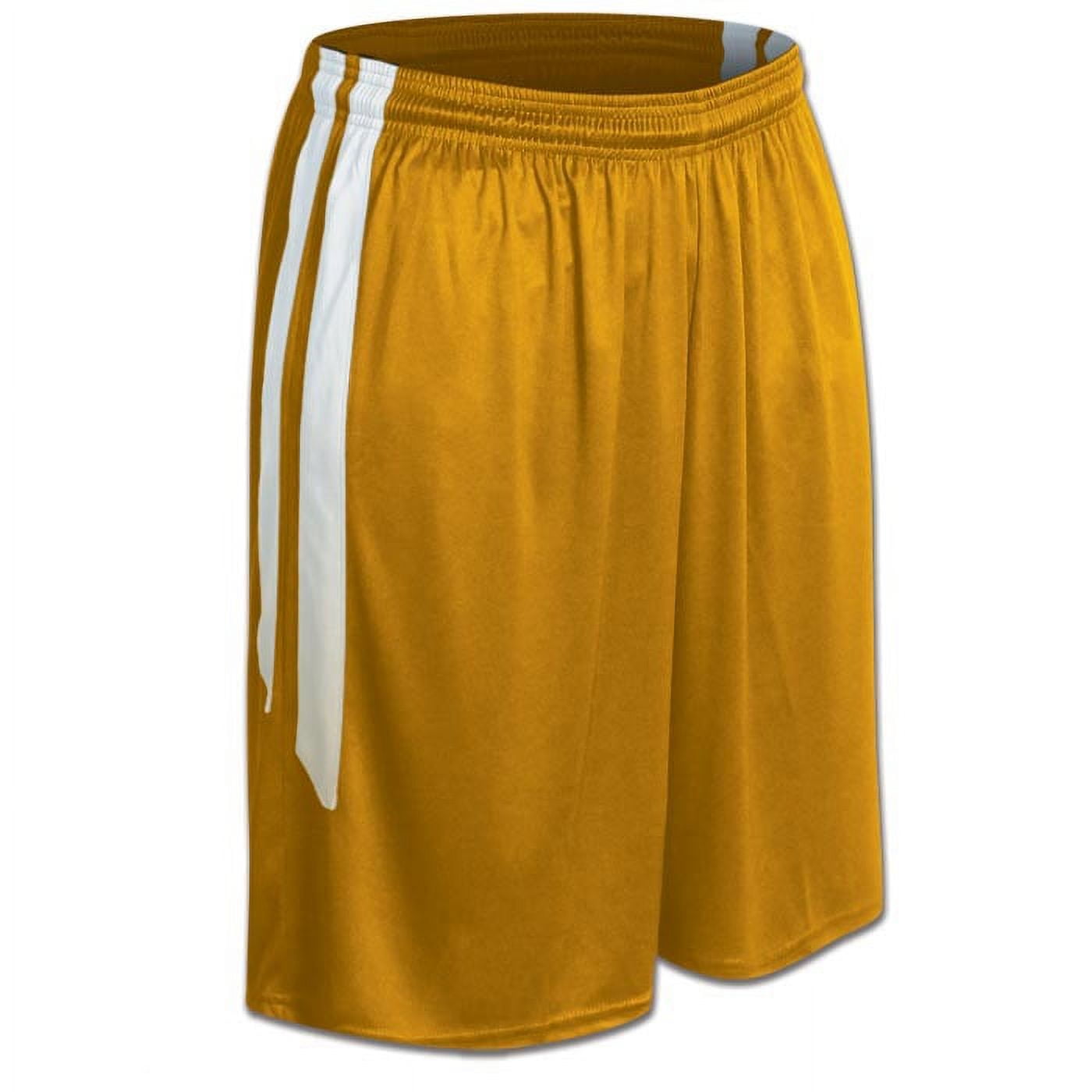 Champro BBS9W Dri-Gear Muscle Basketball Short - Gold White - Walmart.com