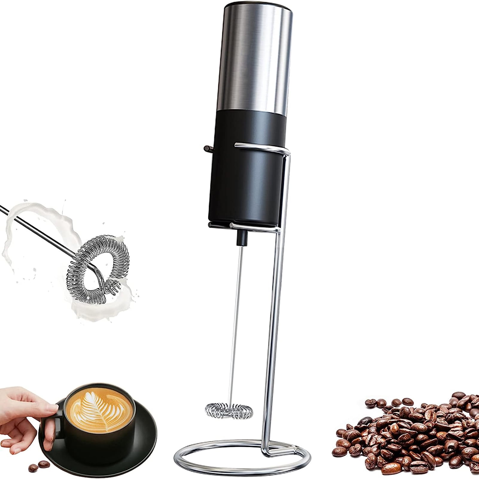 DRIDOUAM Milk Frother for Coffee, Electric Handheld Milk Frother, Milk ...