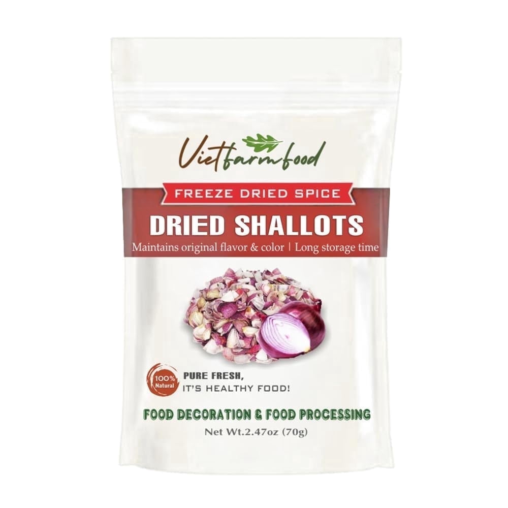 DRIED SHALLOTS 2.47 Oz (70g) VIETFARMFOOD: Pure, natural freeze-dried ...