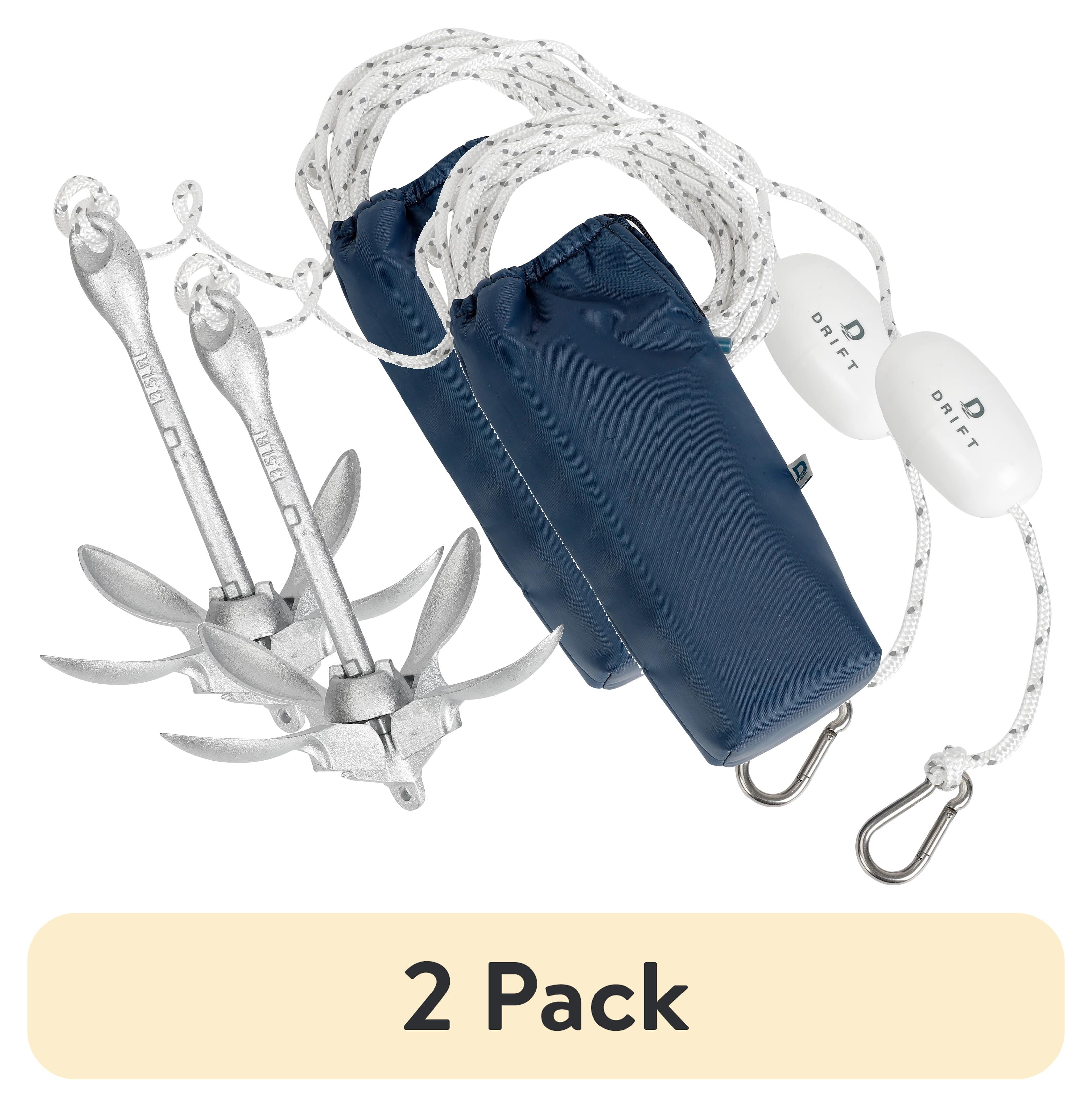 (2 pack) DRIFT 3.5LBS Kayak Anchor Kit with Buoy and Nylon Carry Bag ...