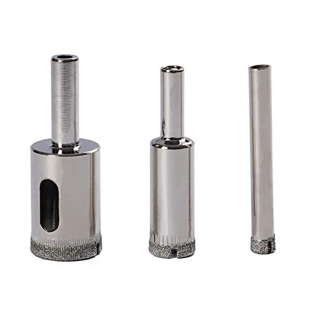 DRILAX 3 Pcs Diamond Drill Bit Set 1/4 inch 1/2 inch 3/4 inch for Tiles, Glass, Fish Tanks ...
