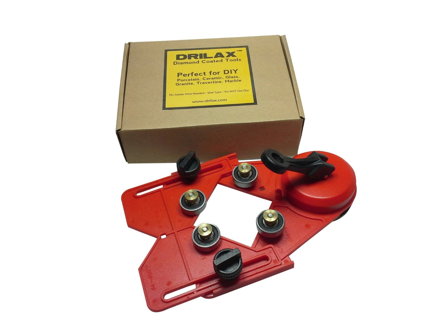 DRILAX Drill Bit Hole Saw Guide Jig Fixture Vacuum Suction Base with ...