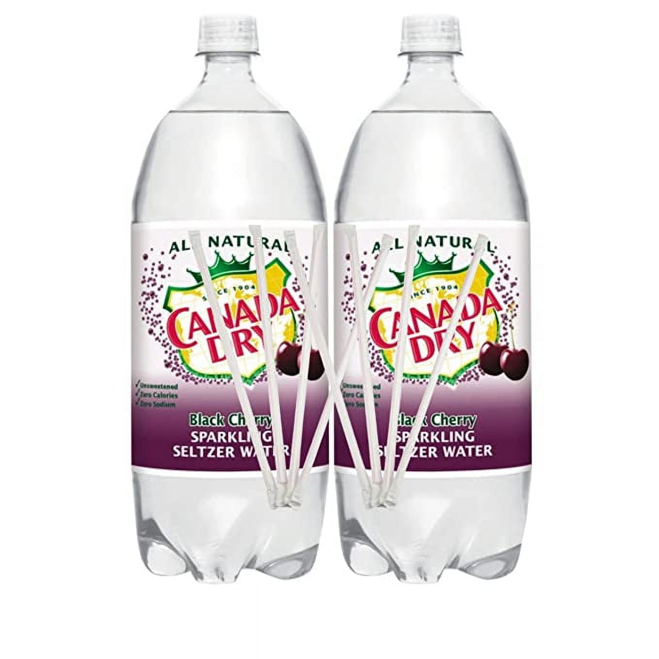 DRINK WATER Canada Dry Black Cherry Sparkling Seltzer Water 2 Liter ...
