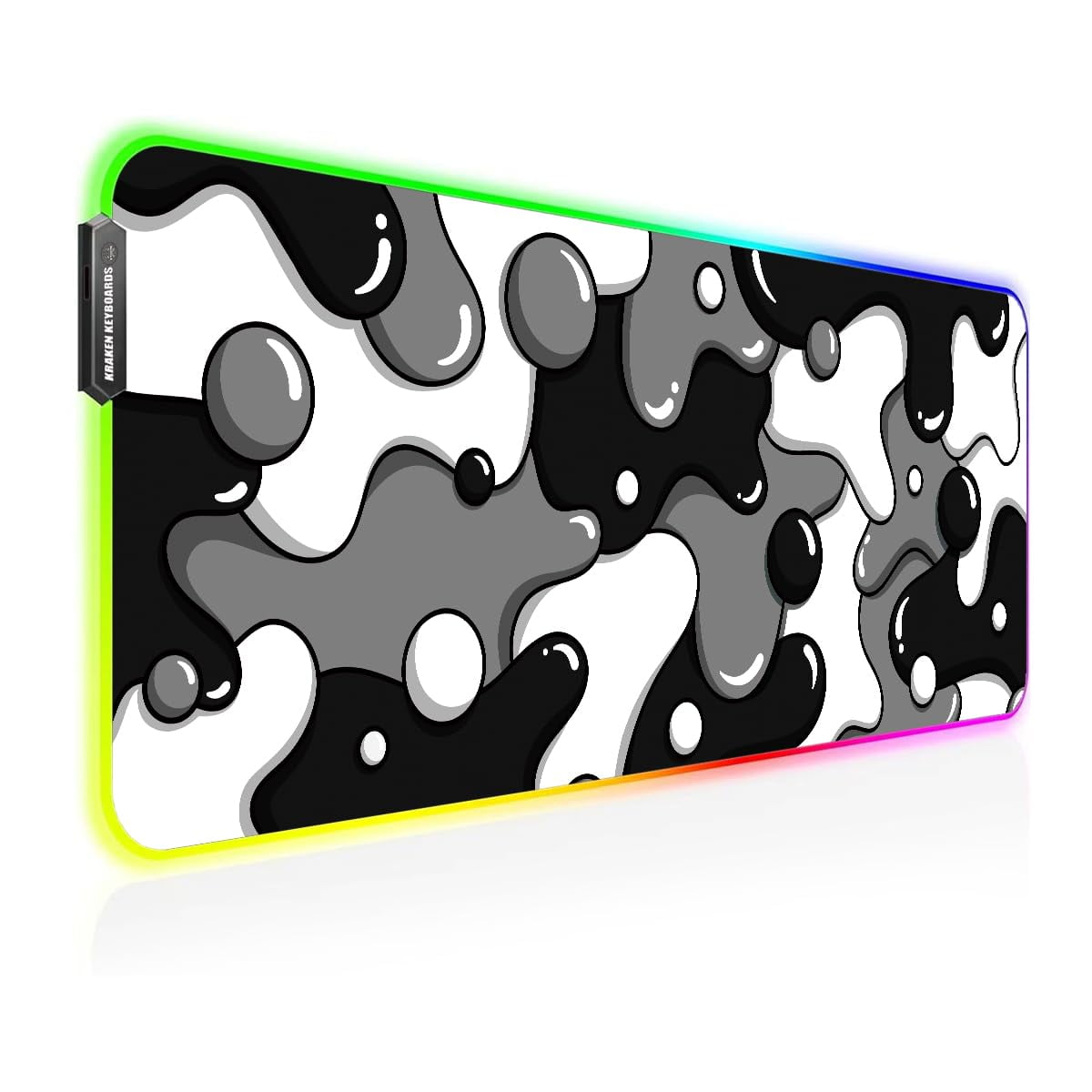 DRIP XL Black & White Gaming RGB Mouse Pad - Professional Artisan Mouse ...