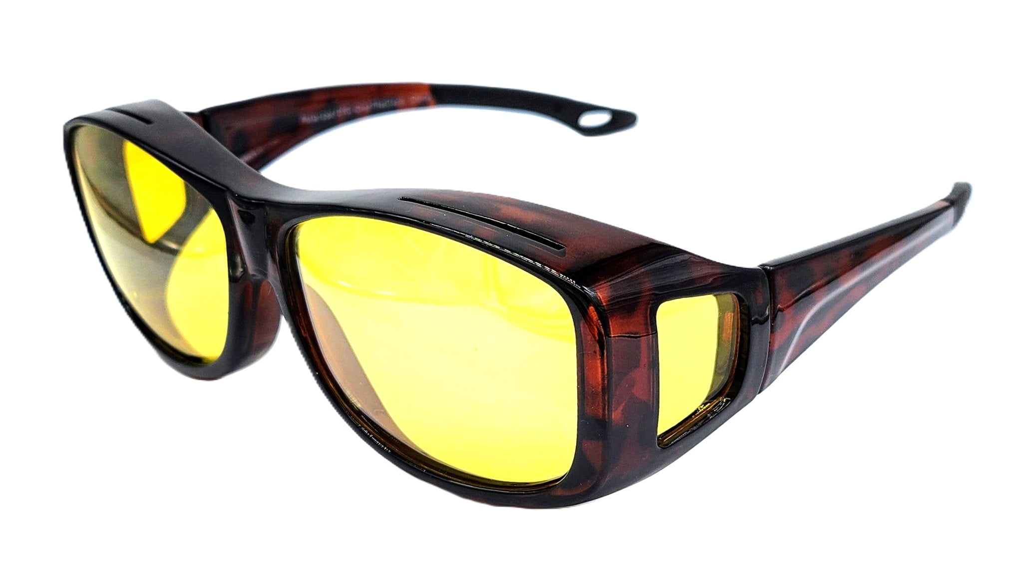 DRIVE Over-the-Glasses Night Driving Polarized Yellow Lens Dark ...
