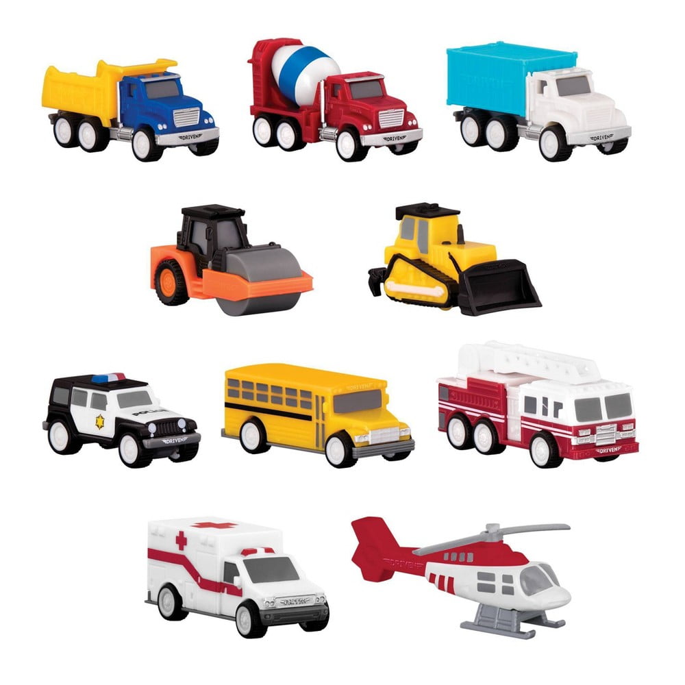 DRIVEN Mini Toy Trucks and Work Vehicles Pocket Fleet Multipack Play ...