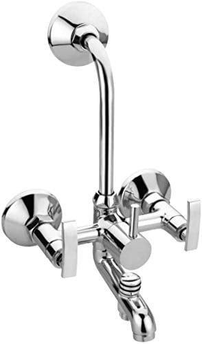 DRIZZLE Soft 3 in 1 Wall Mixer with Shower band Brass Chrome - Walmart.com