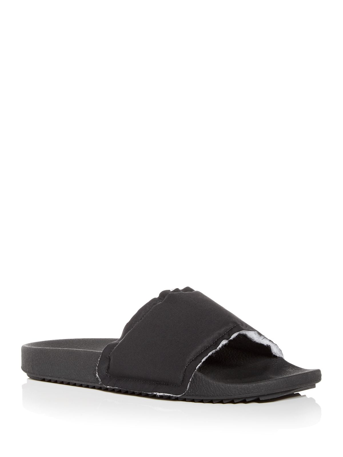 DRKSHDW Mens Black Puffer Rick Owens Round Toe Platform Slip On Slide ...