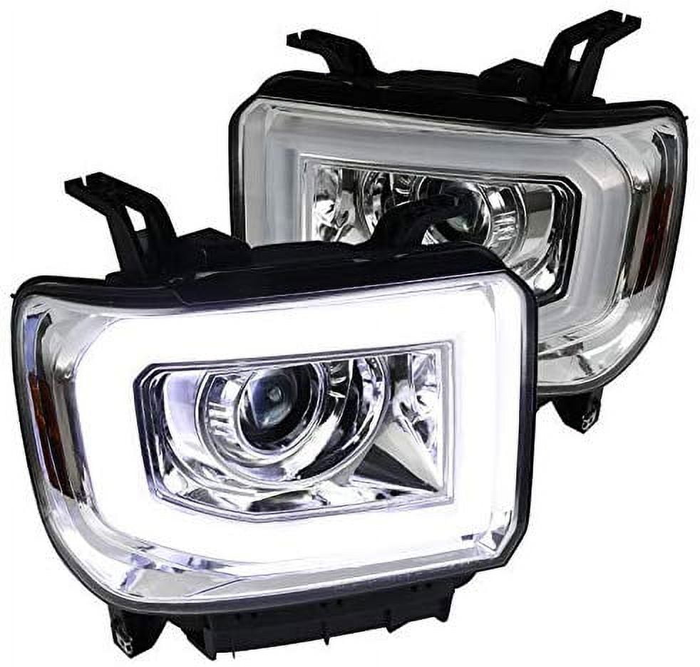 DRL LED Switchback Signal Light Bar Strip Projector Headlight Head Lamp ...