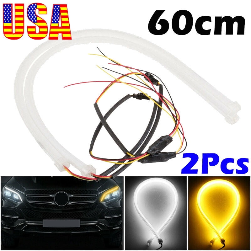 DRL Switchback Flowing LED Strip Tube Light Sequential Turn Signal ...