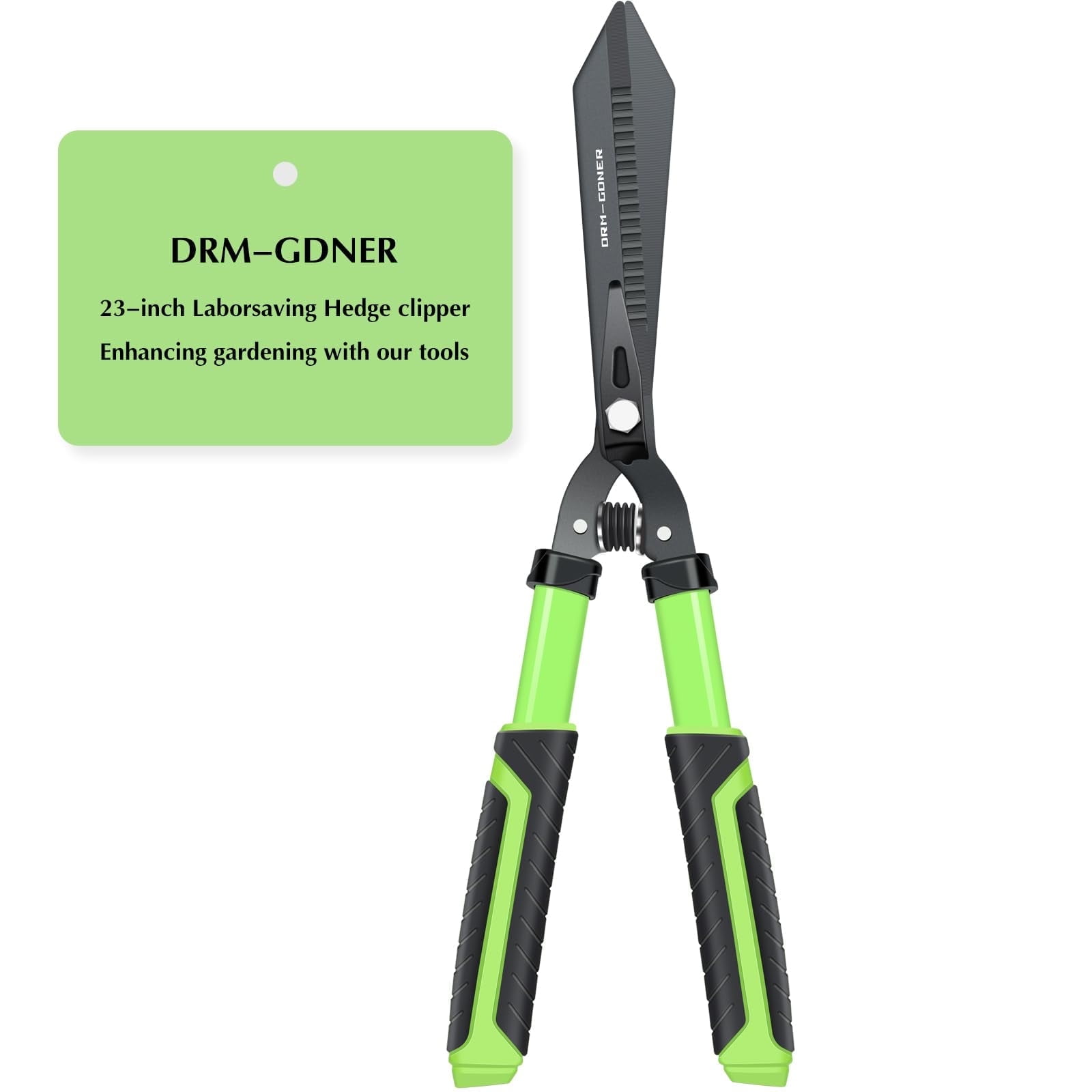 DRM-GDNER 23＂Hedge Shears with Serrated Blades and Dual Shock Absorbing ...
