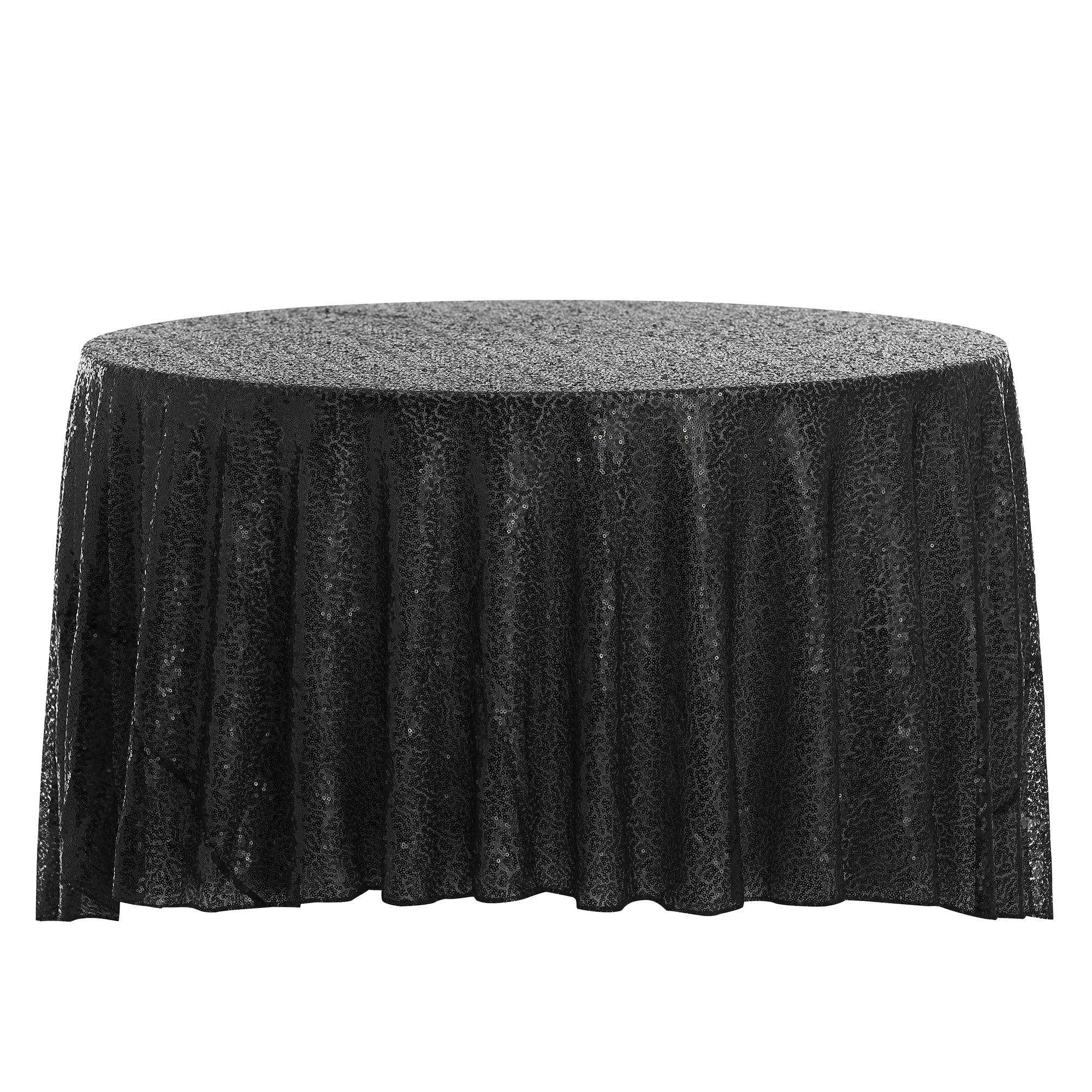 DRMHM 1 Pack Round Tablecloth Sequin Table Covers for Dining Room, Black 71"x71" - Walmart.com