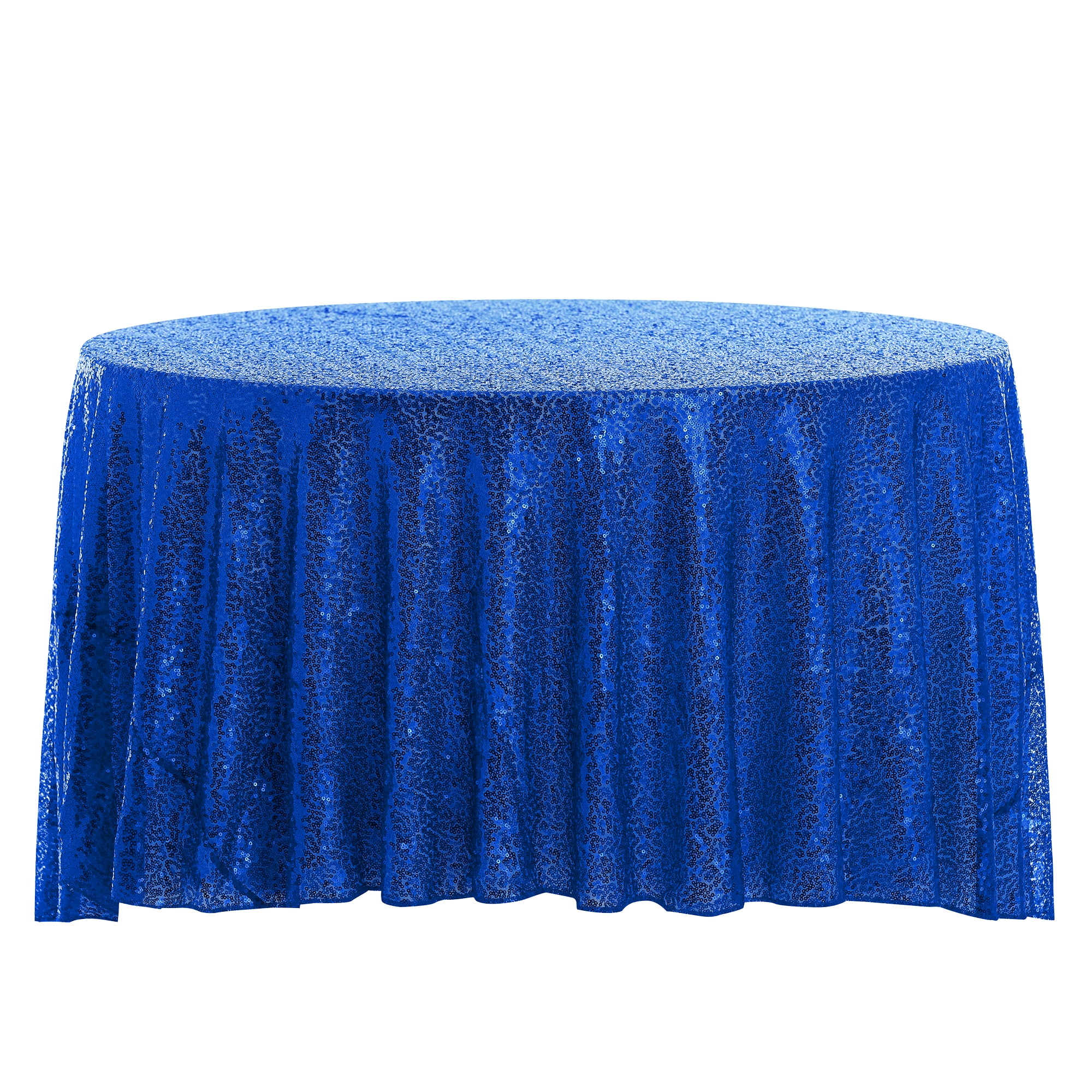 REGALWOVEN 1 Pack Round Tablecloth Sequin Table Covers for Dining Room, Blue 71'x71' - Walmart.com