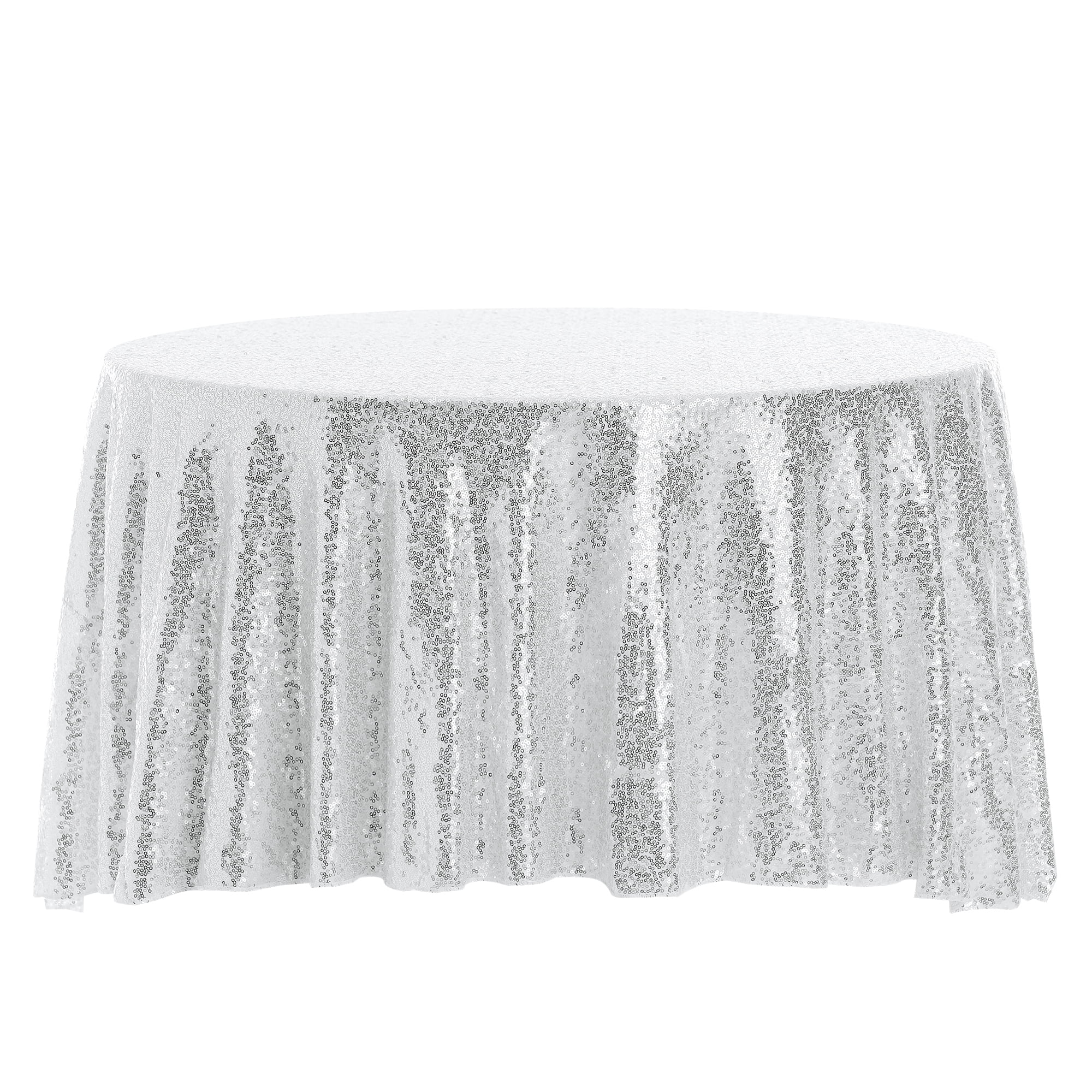 REGALWOVEN 1 Pack Round Tablecloth Sequin Table Covers for Dining Room ...