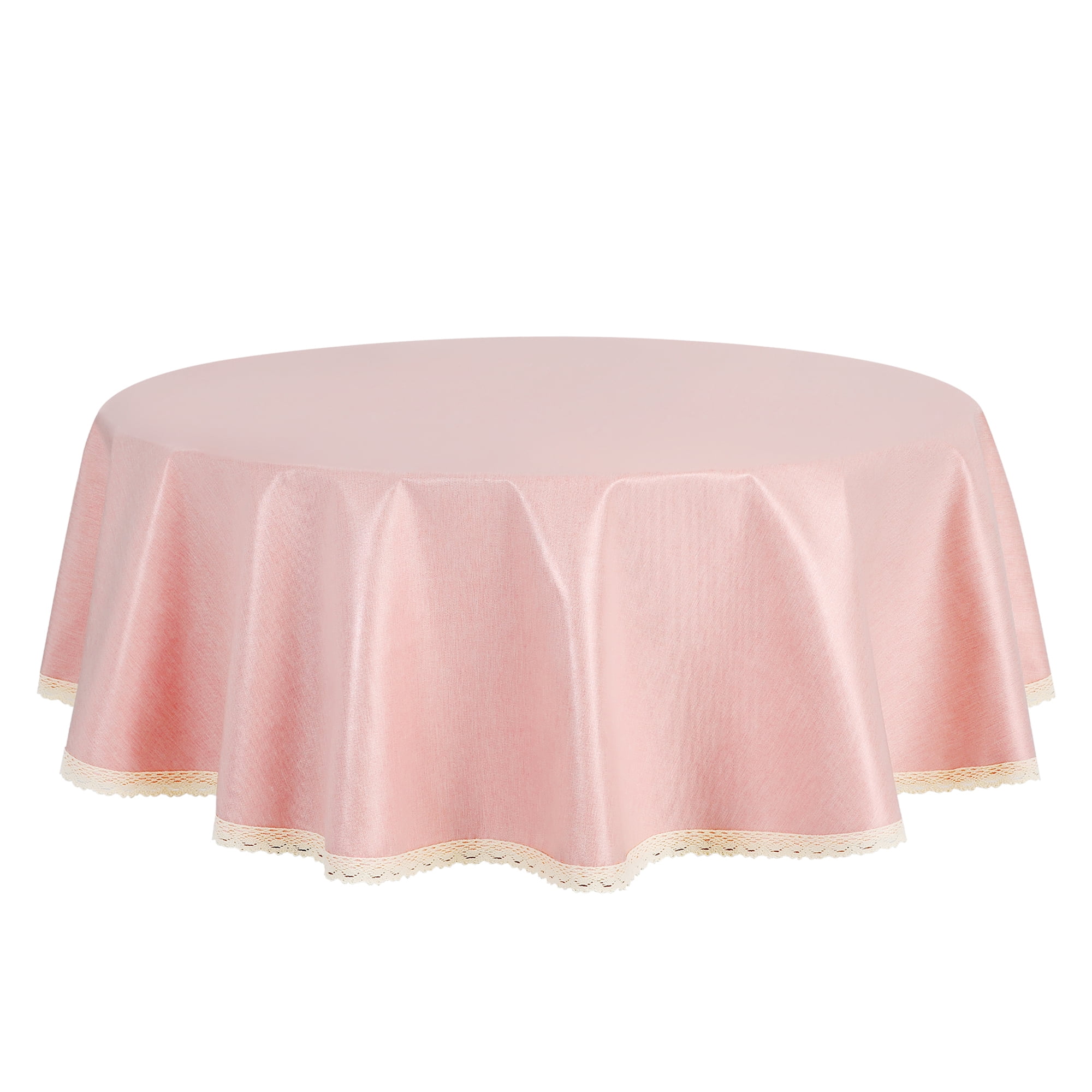 DRMHM 1 Pack Round Tablecloth, Water-Proof Lace TPU Table Cover for ...
