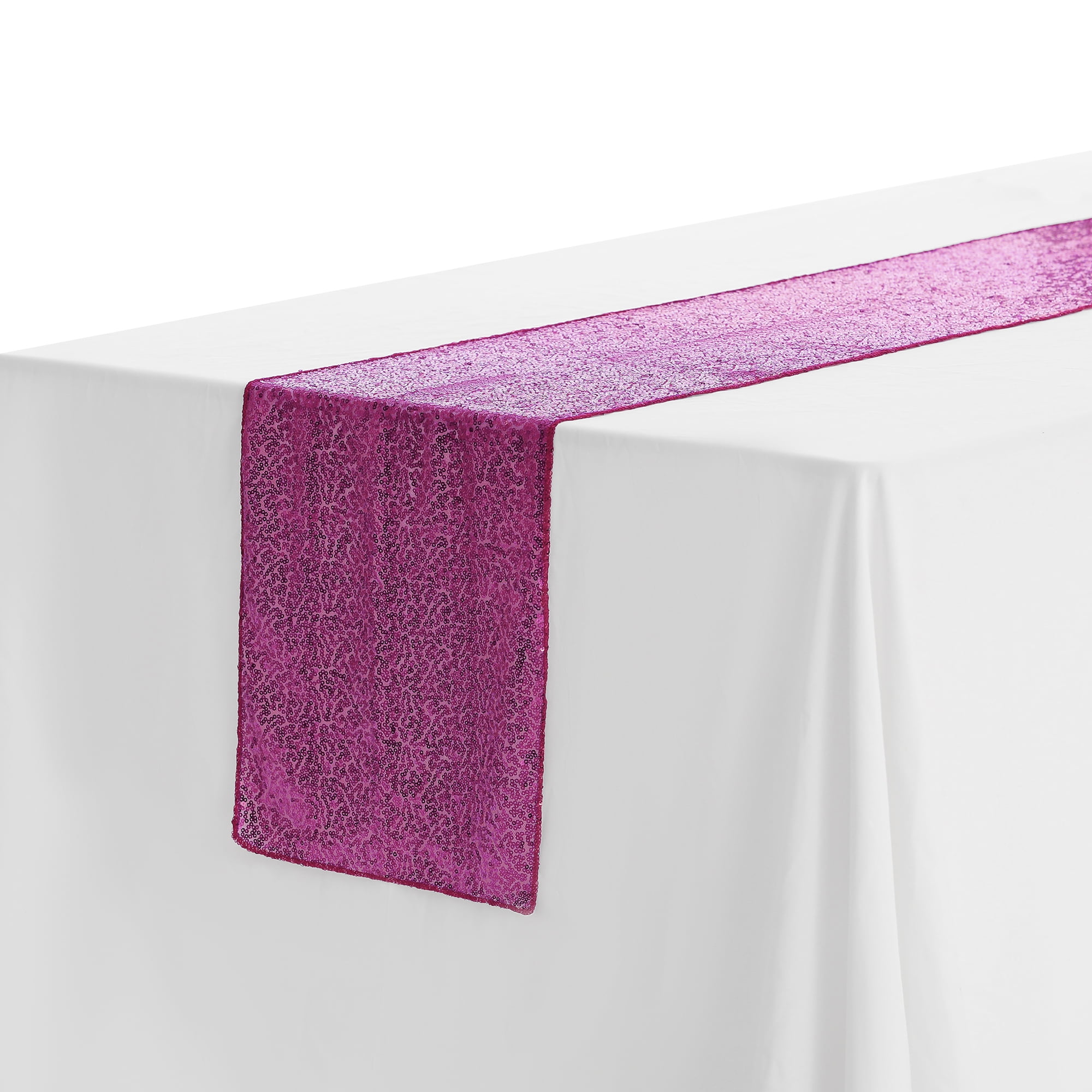 DRMHM 1 Pack Sparkly Sequin Table Runner for Dining Table Rose Red 12 ...