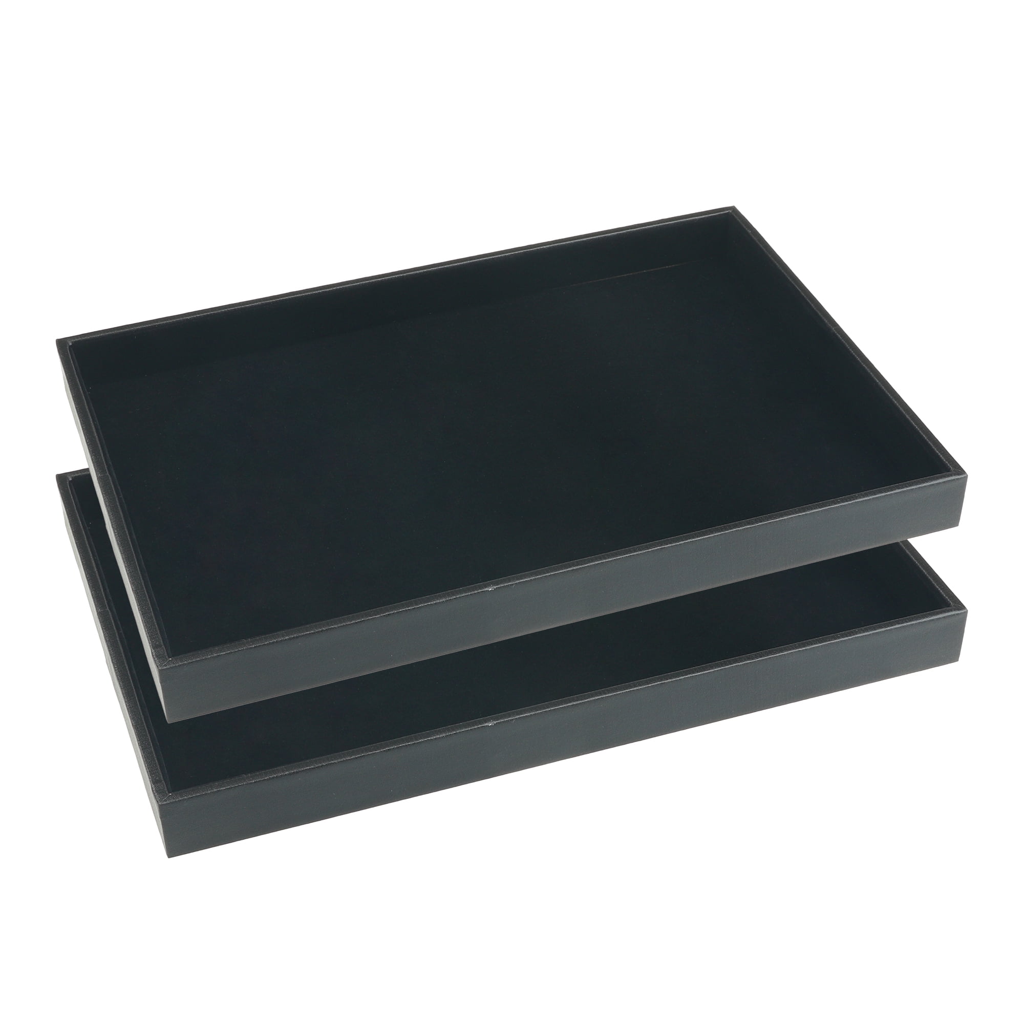 REGALWOVEN 2 Pcs Stackable Velvet Jewelry Organizer Trays with ...