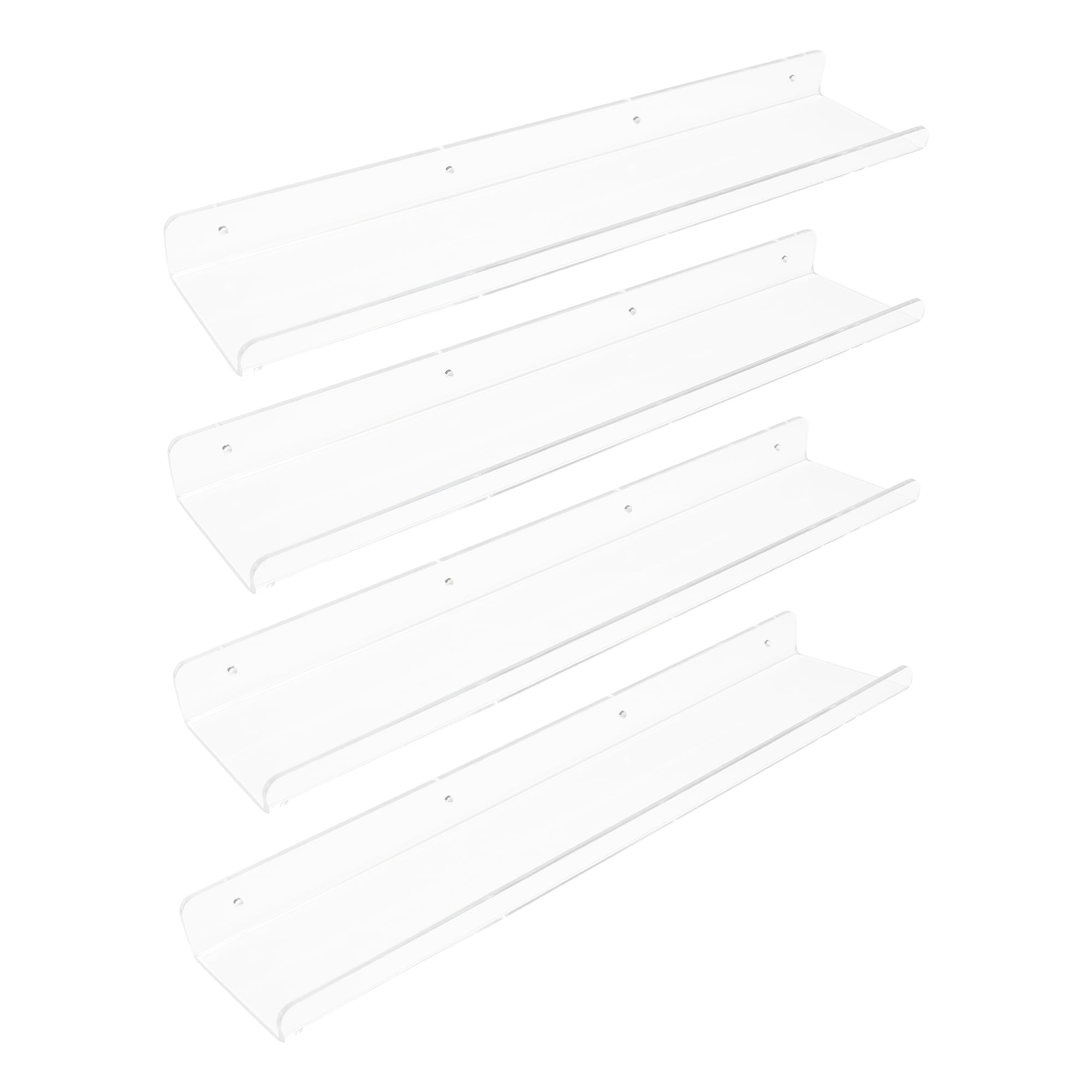 DRMHM Acrylic Floating Shelves for Wall, Acrylic Shelves for Bedroom ...