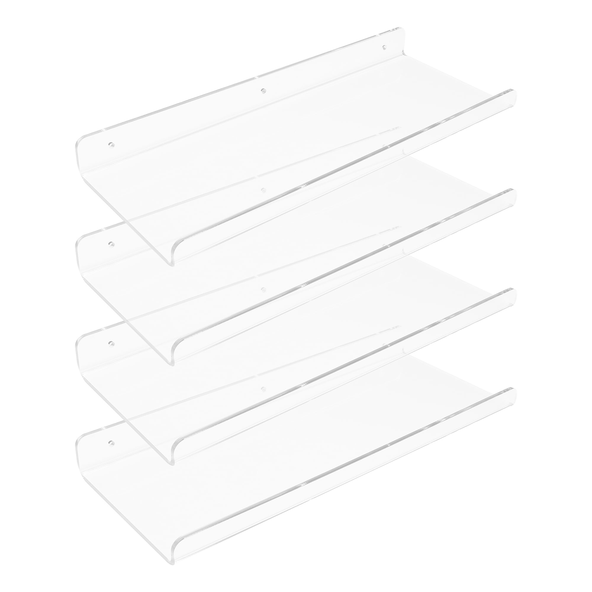DRMHM Acrylic Floating Shelves for Wall, Clear Acrylic Shelves for ...