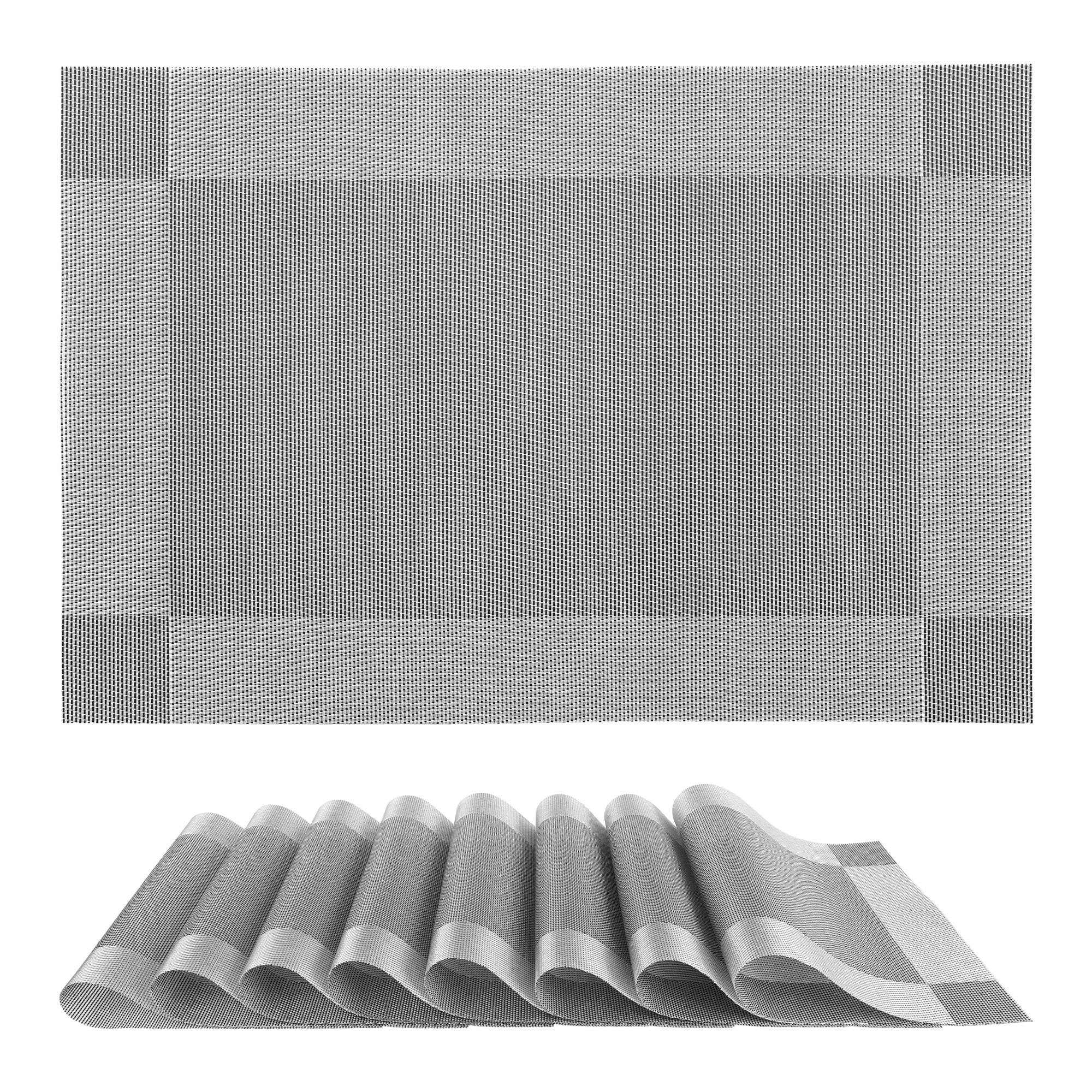 REGALWOVEN Placemats Set of 8, Vinyl Placemats for Kitchen Dining Table ...