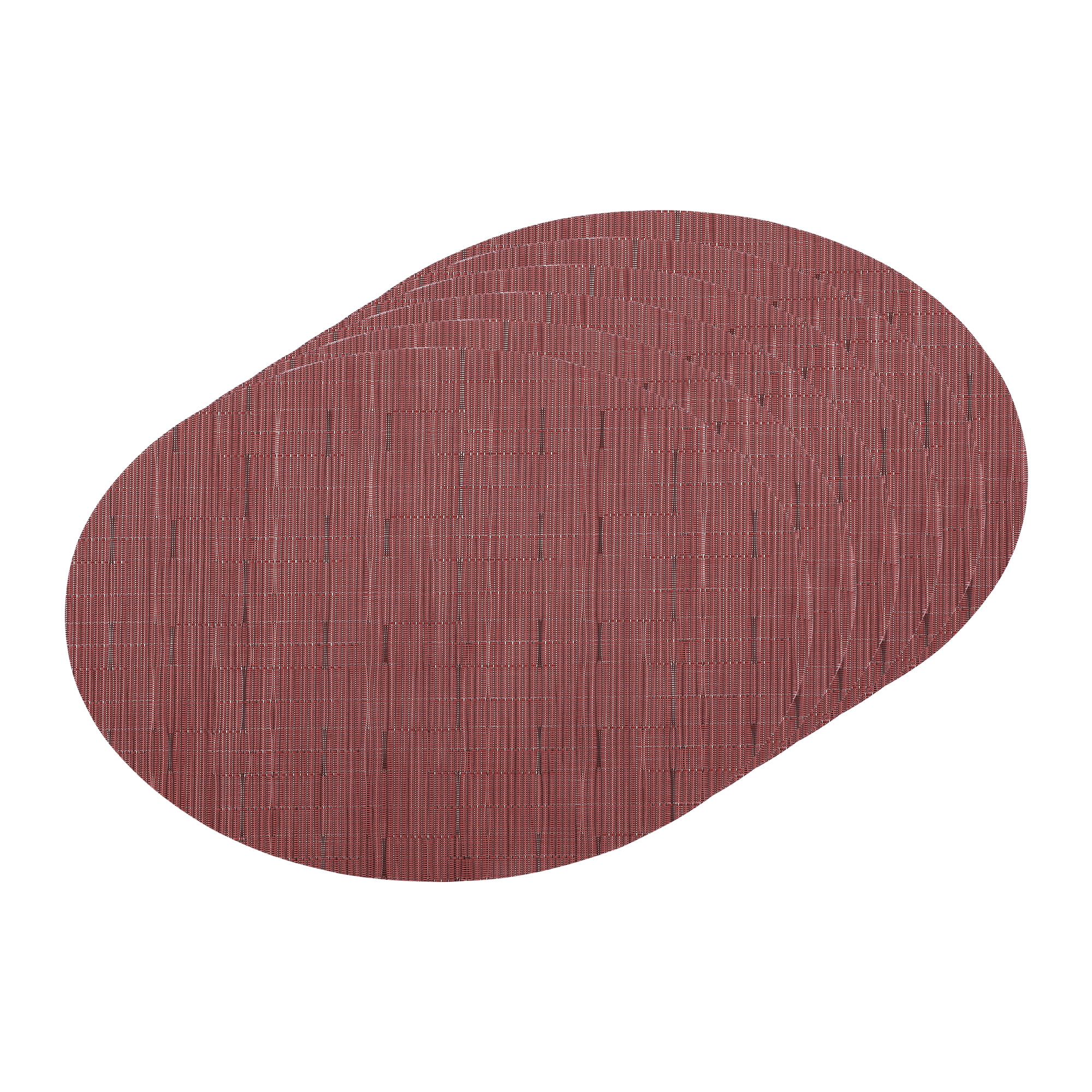 DRMHM Placemats Set of 6 PVC Oval Placemats for Kitchen Dining Table ...