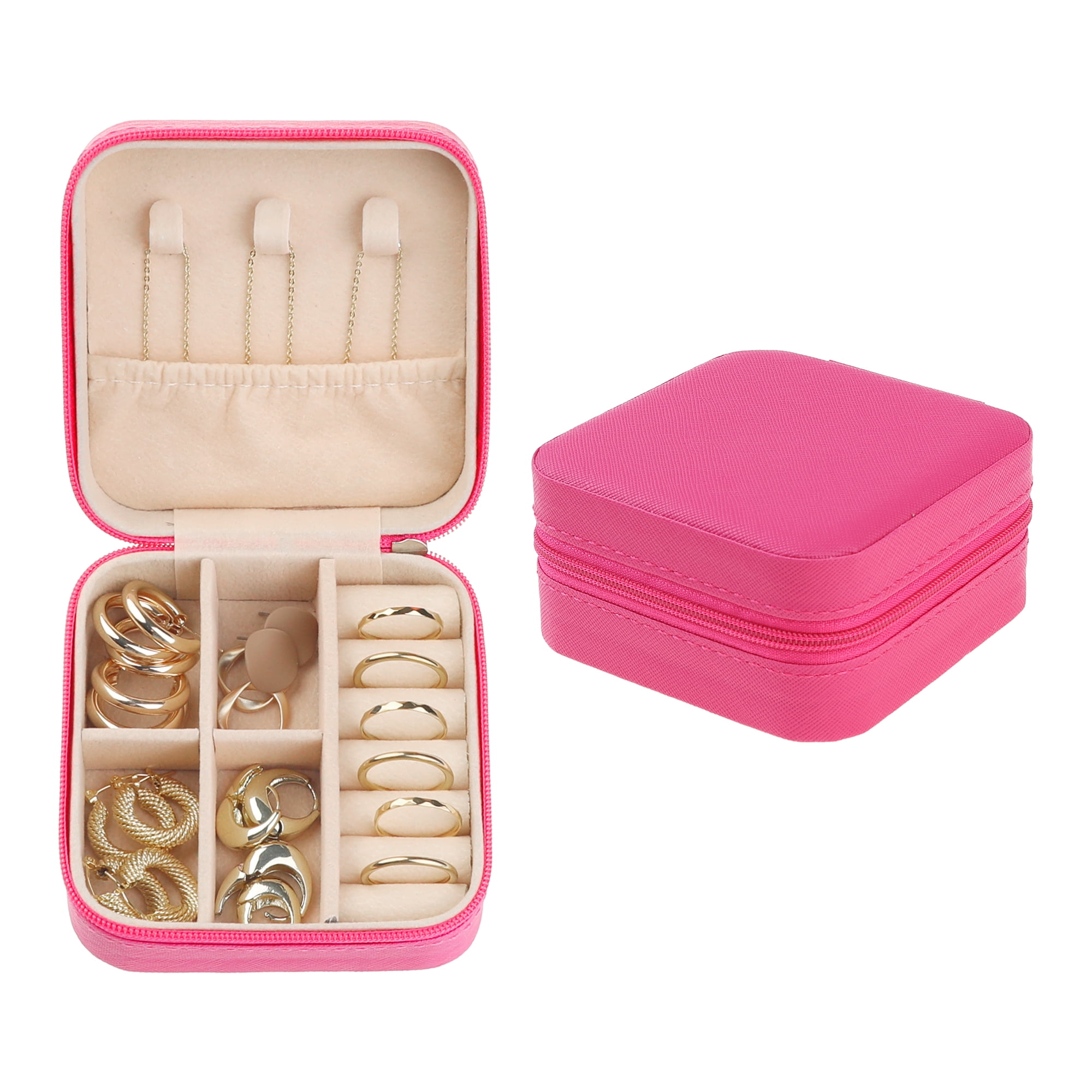 REGALWOVEN Travel Accessory Box, Mini Portable PU Leather Accessory ...