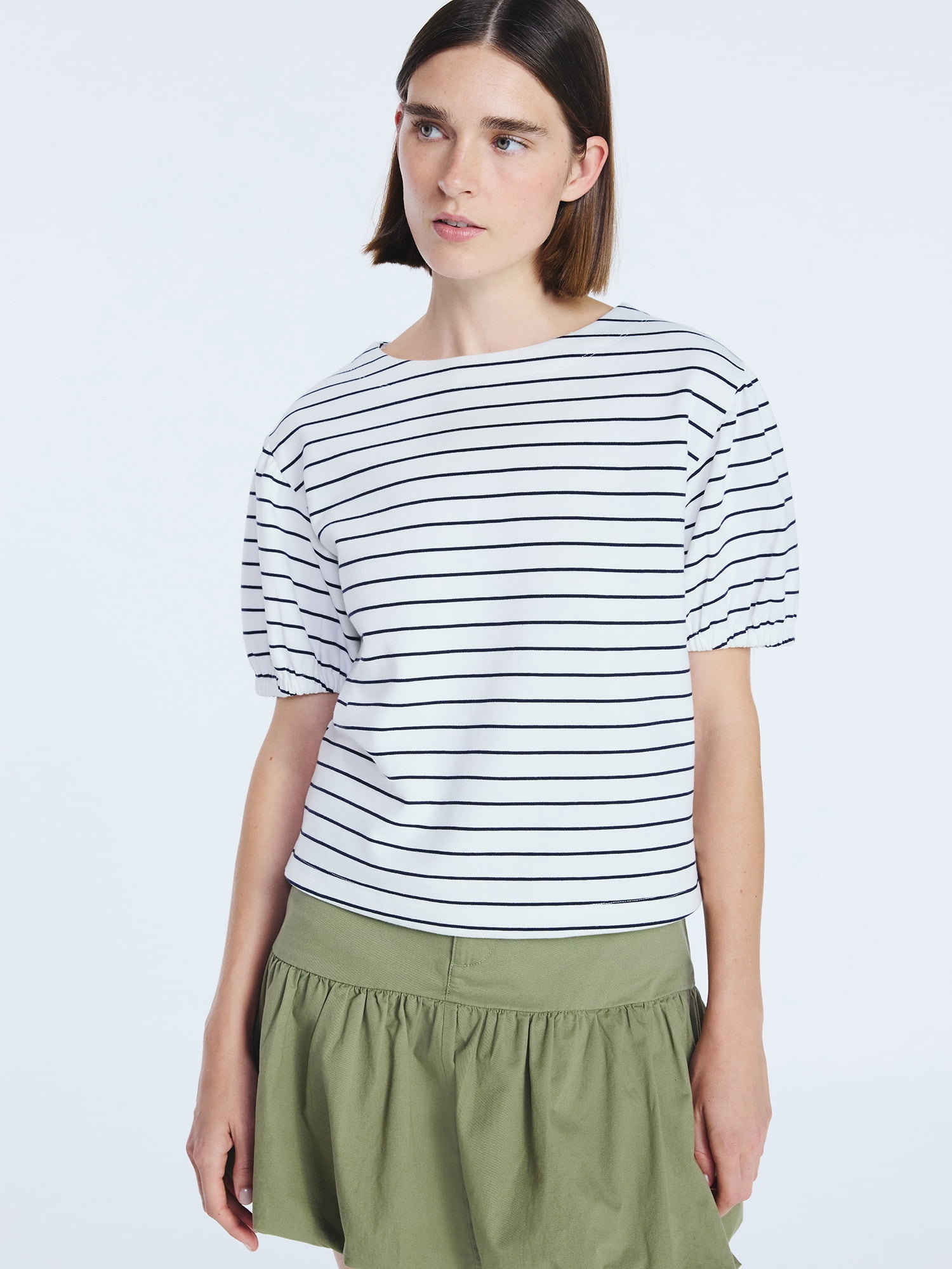 Free Assembly Women's Puff Sleeve Tee, Sizes XS-XXL - Walmart.com