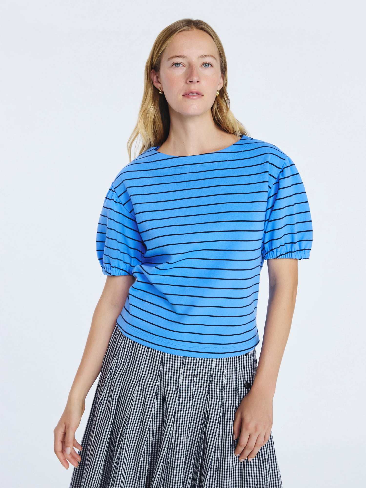 Free Assembly Women's Puff Sleeve Tee, Sizes XS-XXL - Walmart.com