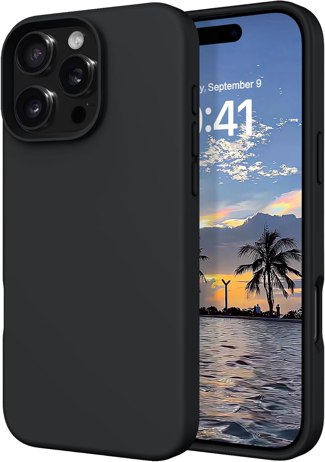 DRQSFA-Case for iPhone 16 Pro Max 6.9'' Smooth Liquid Silicone Soft Gel ...