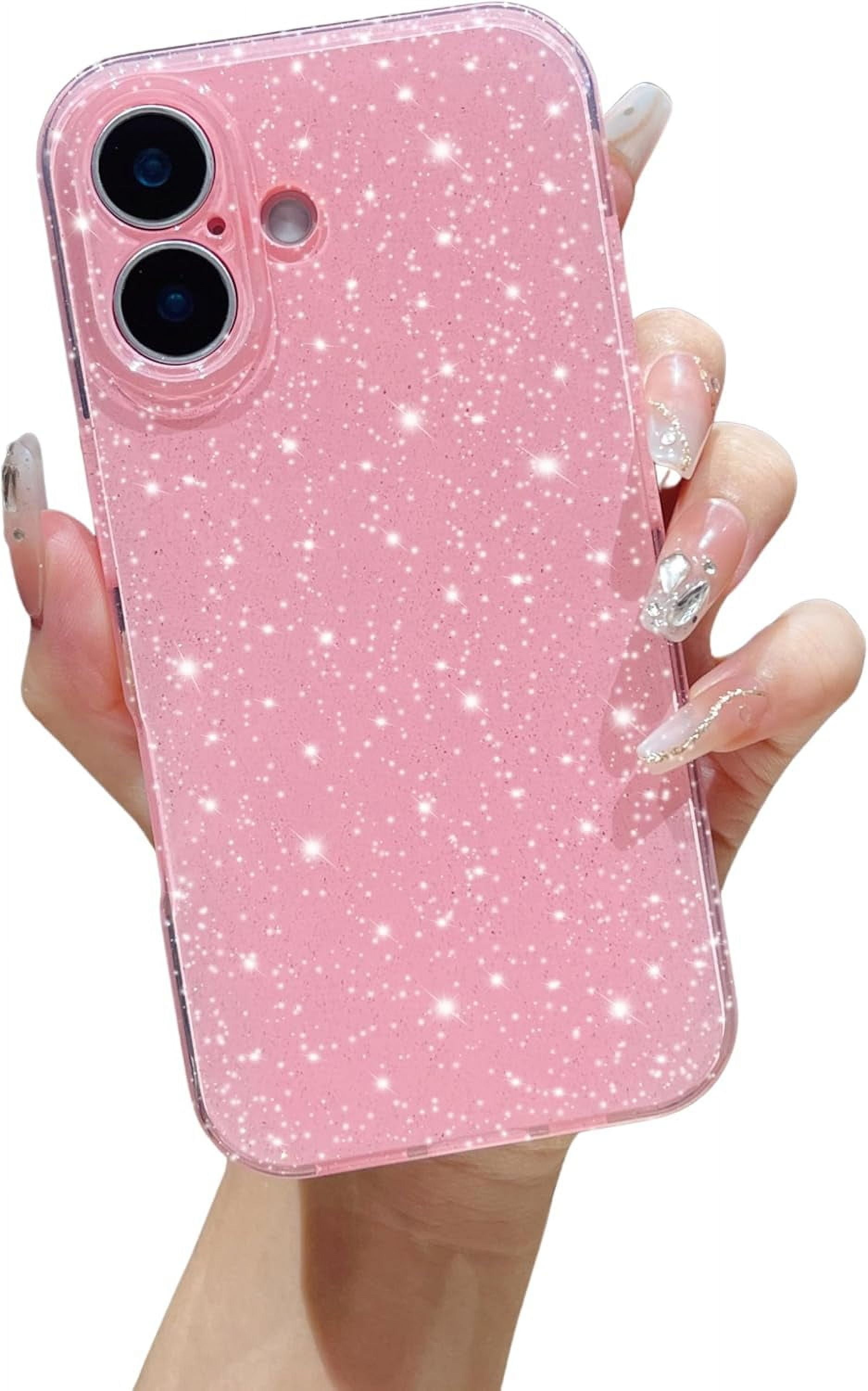DRQSFA-Case for iPhone 16e,Super Cute Vibrant Neon Glitter Shiny Bling ...