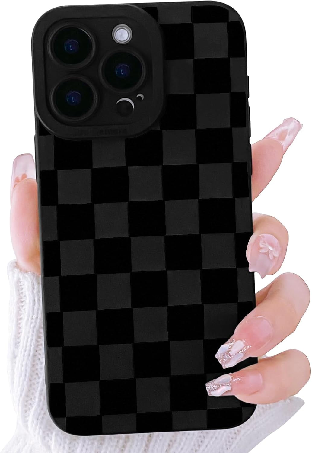 DRQSFA-Compatible for iPhone 13 Pro Max Case Cute Checkerboard Lattice ...