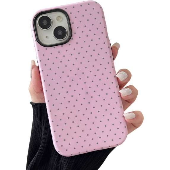 DRQSFA-Compatible with iPhone 15 Case Cute Aesthetic Polka Dot Phone ...