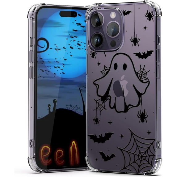 DRQSFA-Halloween Case for iPhone 14 Pro Max Clear Ghost Fashion Designs ...