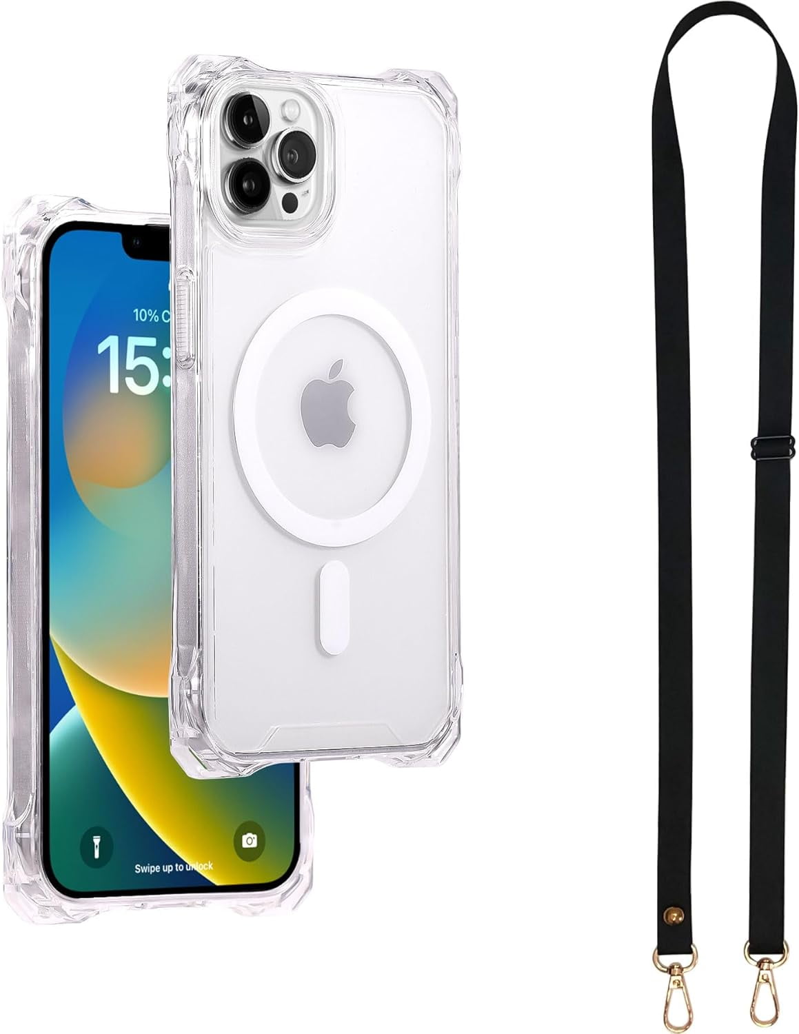 DRQSFA-Magnetic Case for iPhone 16 Pro, Compatible with MagSafe, Clear ...