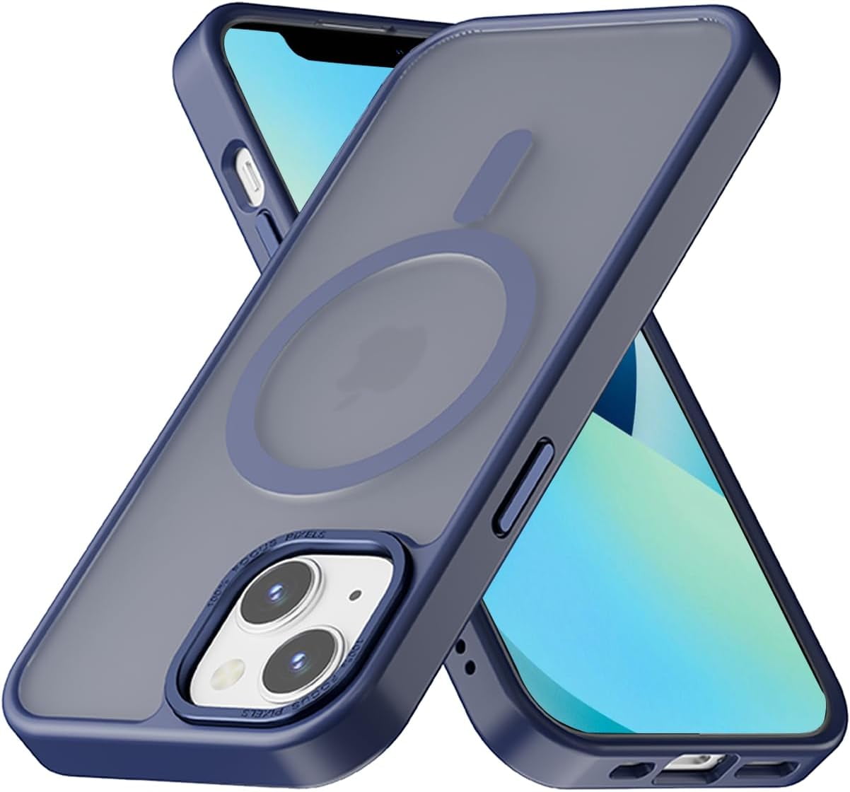 DRQSFA-Magnetic for iPhone 13 Mini Case [Metal Camera Frame&Buttons ...