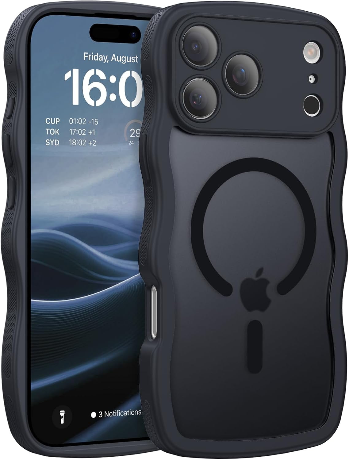 DRQSFA-Magnetic for iPhone 17 Pro Case, Cute Wavy Full Camera ...