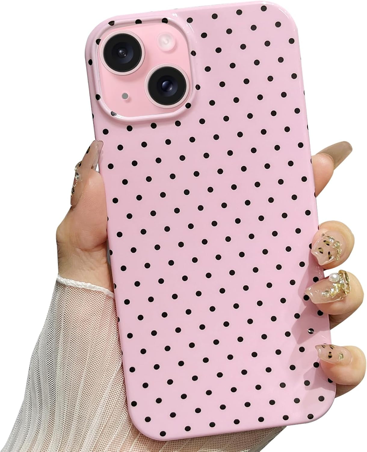 DRQSFA-for iPhone 13 Case Polka Dot Cute Women Girly Aesthetic Retro ...