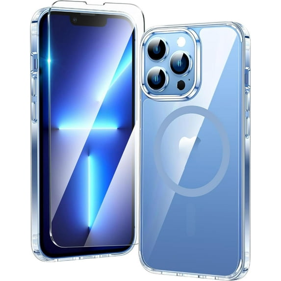 DRQSFA-for iPhone 13 Pro Case: Magnetic Anti-Yellowing Slim Clear Phone ...