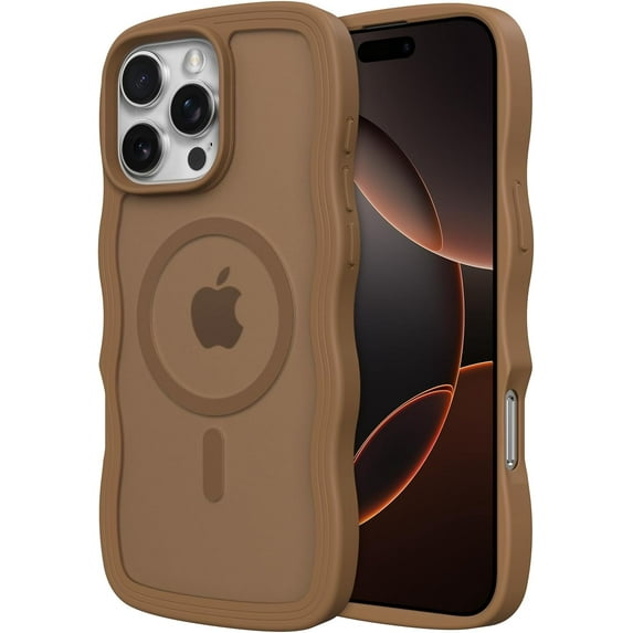 DRQSFA-for iPhone 14 Pro Phone Case Compatible with MagSafe, Curly Wave ...