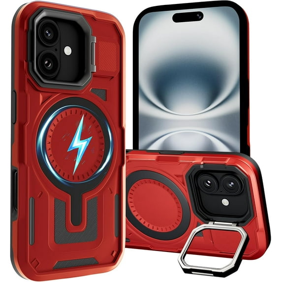 DRQSFA-for iPhone 16 Case Compatible with MagSafe, Built-in Camera Ring ...