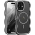DRQSFA-for iPhone 16 Case, Curly Wavy Frame Hard Translucent Matte ...