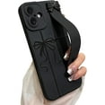 DRQSFA-for iPhone 16 Plus Case with Wrist Strap Elegant Bow Ribbon ...