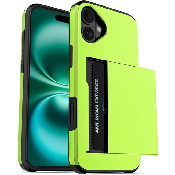 DRQSFA-for iPhone 16 Plus Wallet Case, Credit Card Holder for 2 Cards ...