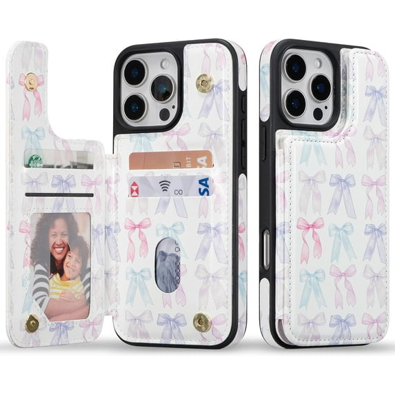 DRQSFA-for iPhone 16 Pro Wallet Case with Card Holders,PU Leather ...