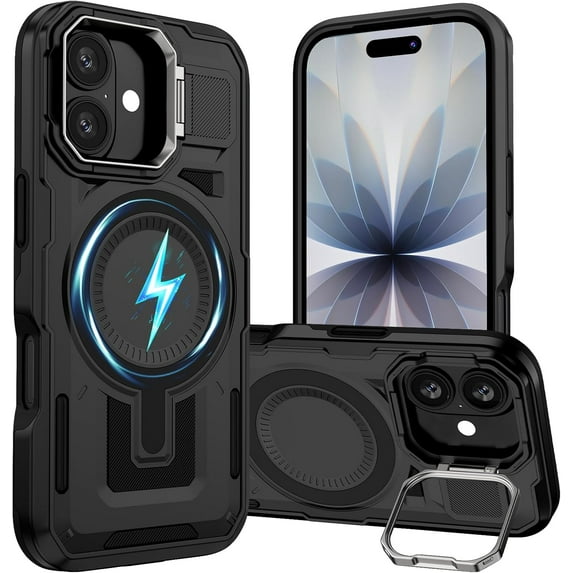 DRQSFA-for iPhone 17 Case Compatible with MagSafe,Built-in Camera Ring ...