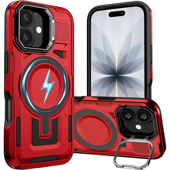 DRQSFA-for iPhone 17 Case Compatible with MagSafe,Built-in Camera Ring ...