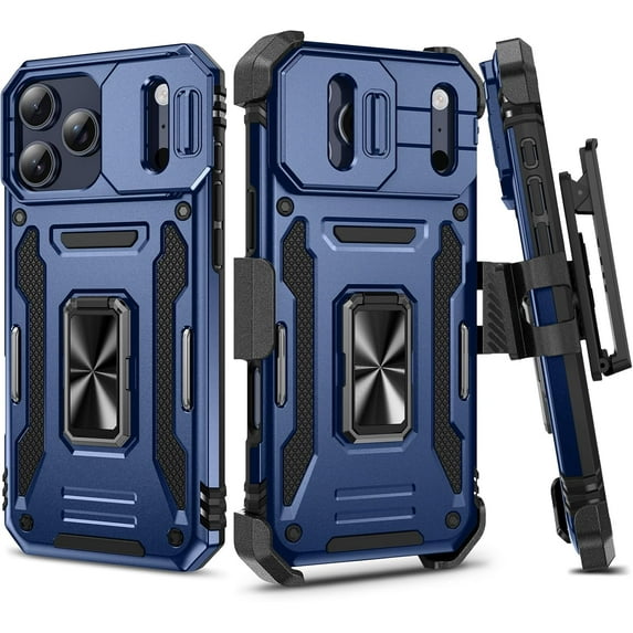 DRQSFA-for iPhone-17-Pro-Max Case with Stand, with Belt Clip Holster ...